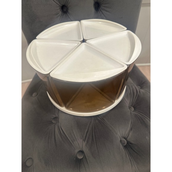Dining | Vintage Rubbermaid Lazy Susan Spin Containers Brown Clear ...